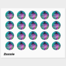 Custom Logo Name Body Butter Logo Abstract Pink Classic Round Sticker ...