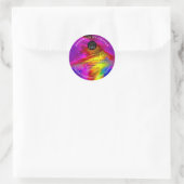 Custom Logo Name Body Butter Logo Rainbow Classic Round Sticker | Zazzle