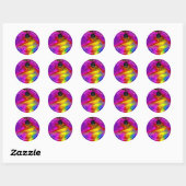 Custom Logo Name Body Butter Logo Rainbow Classic Round Sticker | Zazzle