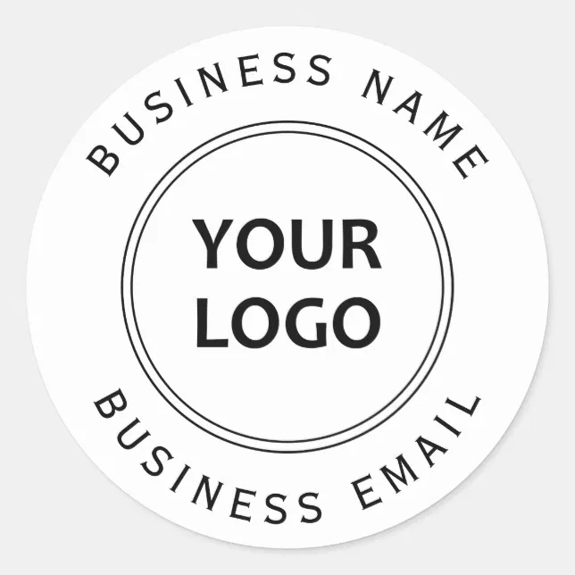 custom logo name business sticker | Zazzle