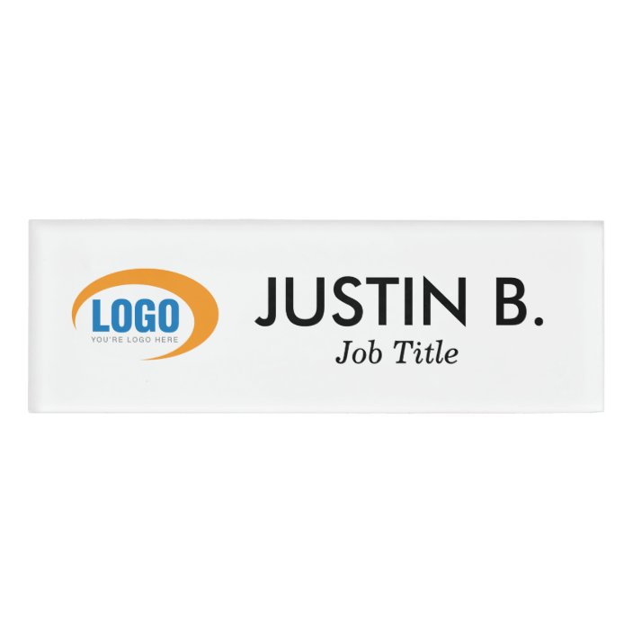 Custom Logo Name Tag | Zazzle.com