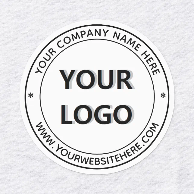 Custom Logo Name Website Business Labels Template | Zazzle