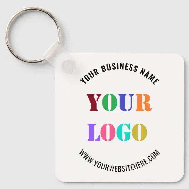 Custom Logo Name Website Keychain Promotional Gift | Zazzle