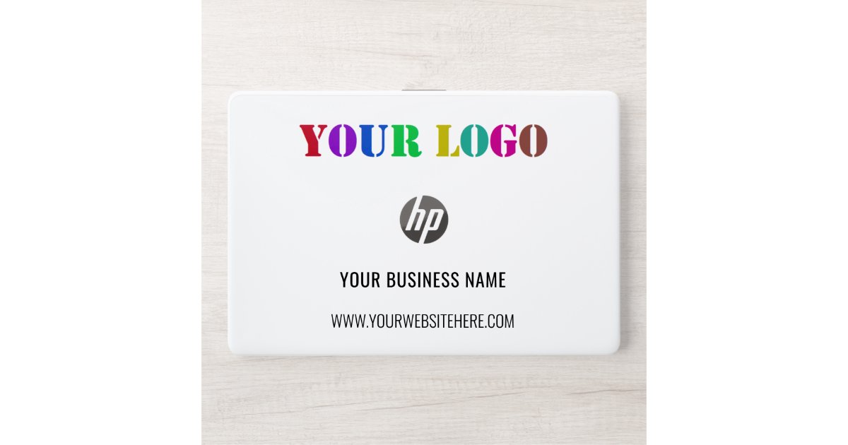 Custom Logo Name Website Promotional Personalized HP Laptop Skin | Zazzle