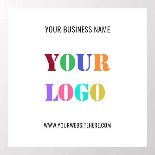 Custom Logo Name Website Wall Decal Promotional | Zazzle