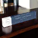 Custom Logo Navy Blue Elegant Professional Desk Name Plate | Zazzle