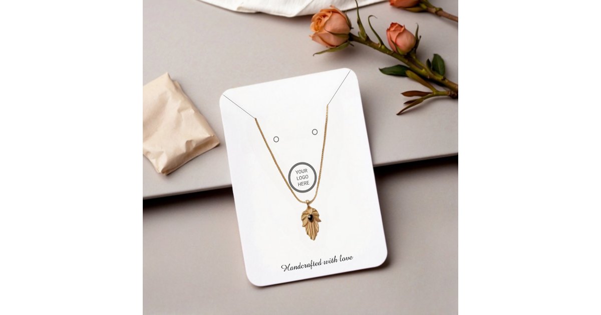 Custom Logo Necklace Earring Jewelry Display Card | Zazzle