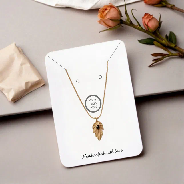 Custom Logo Necklace Earring Jewelry Display Card | Zazzle