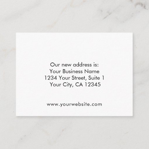 Custom Logo New Address Moving Announcement Card | Zazzle