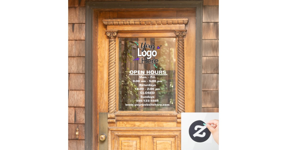 Custom Logo Office Hours Sign | Zazzle