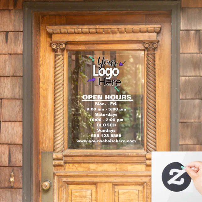 Custom Logo Office Hours Sign | Zazzle