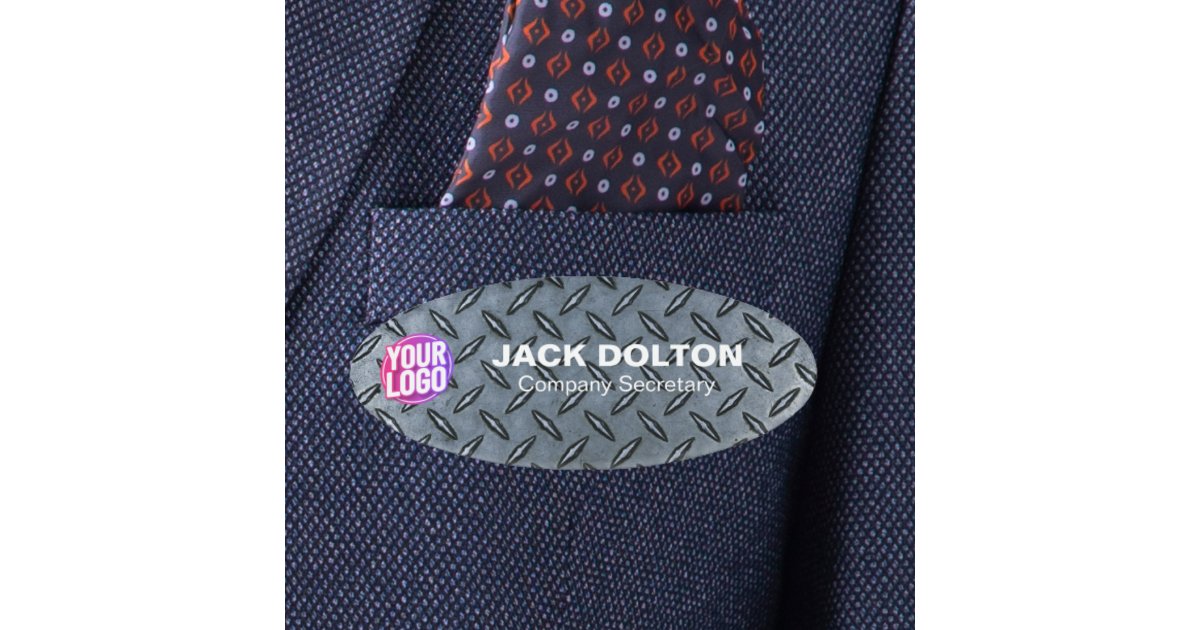 Custom Logo or Photo Employee Job Title & Name Tag | Zazzle