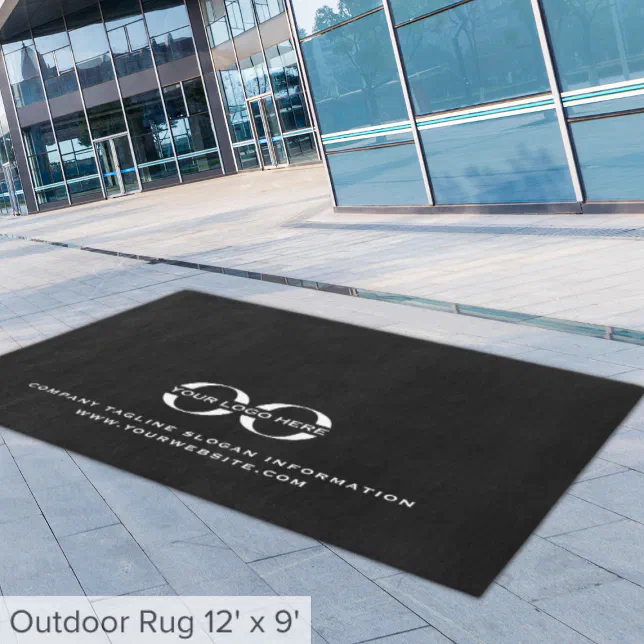 Custom Logo Outdoor Rug 12' x 9' | Zazzle