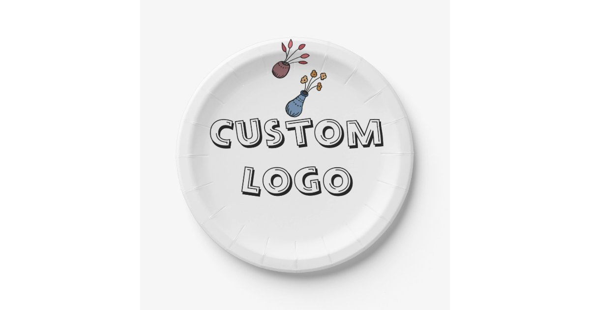 Custom logo paper plate | Zazzle