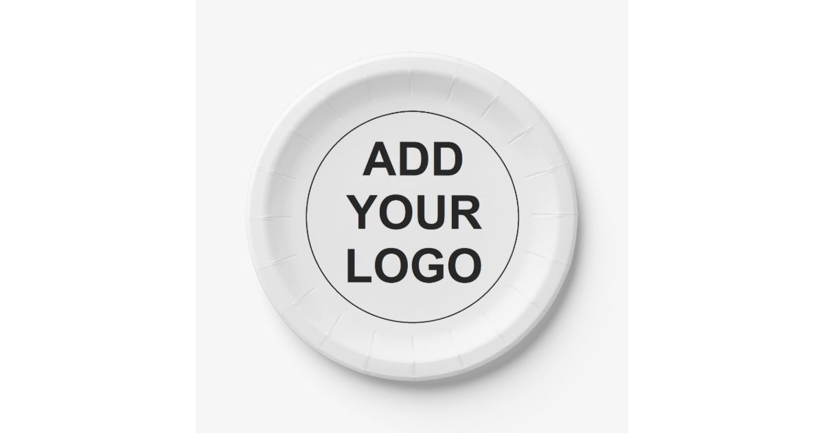 Custom Logo Paper Plates | Zazzle