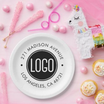 Custom Logo Paper Plates | Zazzle