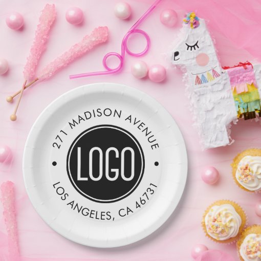 Custom Logo Paper Plates | Zazzle