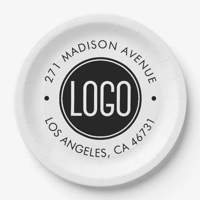 Custom Logo Paper Plates | Zazzle