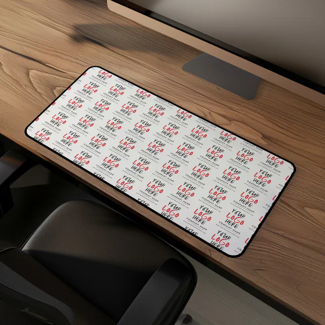 Custom Logo Personalized Business Branding Desk Mat | Zazzle