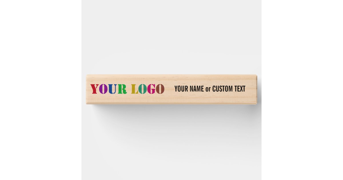 Custom Logo Photo Business Name Text Topple Tower | Zazzle