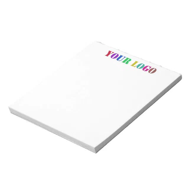 Custom Logo Photo Business Promotional Notepad | Zazzle