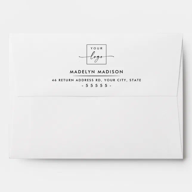 Custom logo photo graphic A7 Envelope | Zazzle