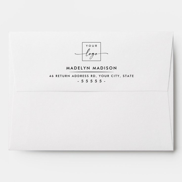 Custom logo photo graphic A7 Envelope | Zazzle