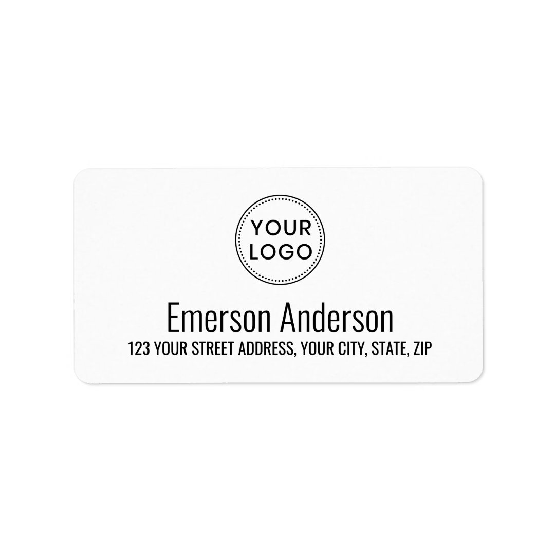 Custom logo photo graphic template return address label | Zazzle