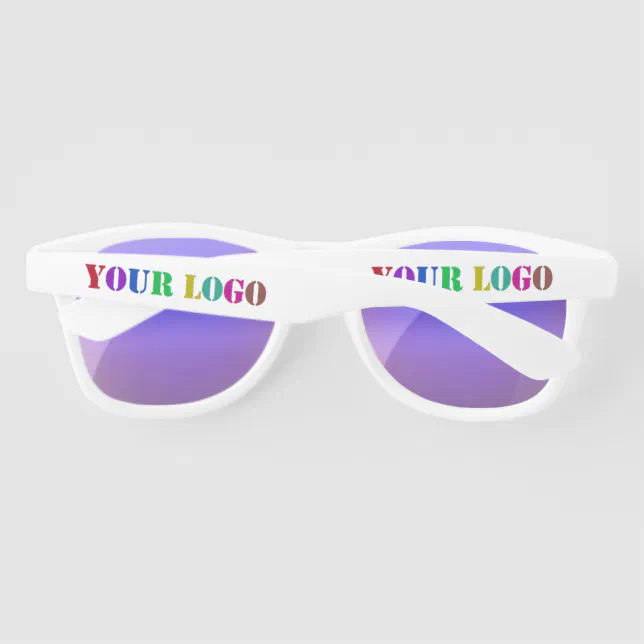 Custom Logo Photo or Text Sunglasses Promotional | Zazzle