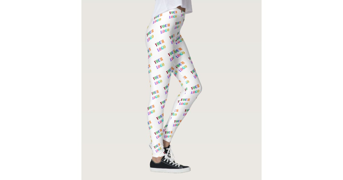 Custom Logo Photo Promotional Personalized Modern Leggings | Zazzle