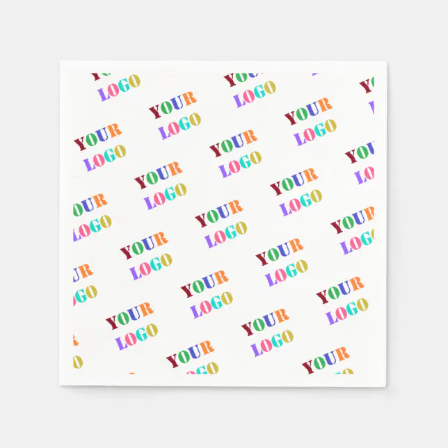 Custom Logo Photo Promotional Personalized Modern Napkins | Zazzle