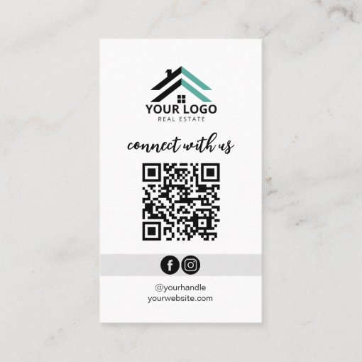 Custom Logo Photo Real Estate Agent Realtor Business Card | Zazzle