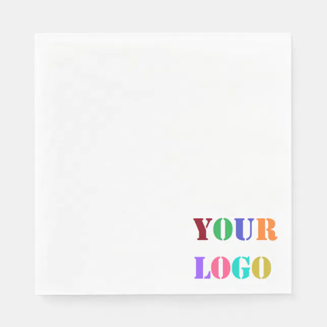 Custom Logo Photo Your Promotional Company Napkins | Zazzle