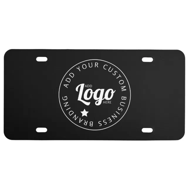 Custom Logo Plate | Black Logo License Plate | Zazzle