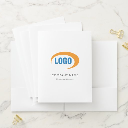 Custom Logo Pocket Folder | Zazzle