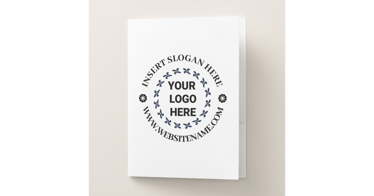 Custom Logo Pocket Folder | Zazzle