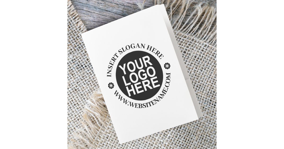 Custom Logo Pocket Folder | Zazzle