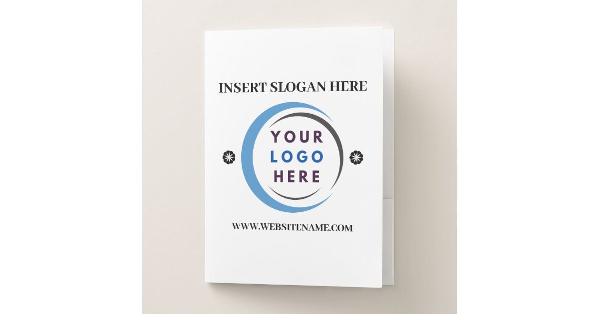 Custom Logo Pocket Folder | Zazzle