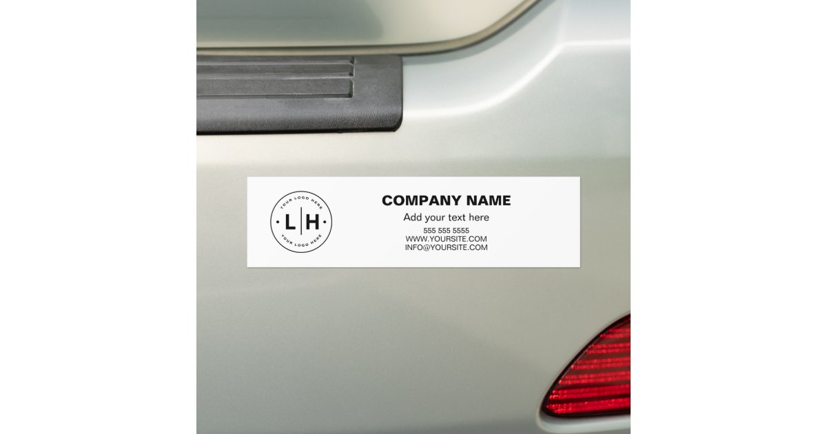 Custom Logo Professional Business Bumper Sticker | Zazzle