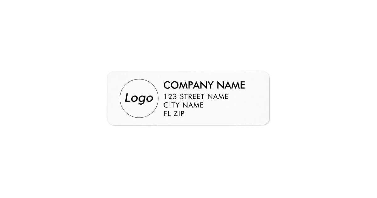 Custom Logo Professional Business Return Address Label | Zazzle