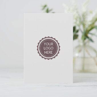 Custom Logo Promo Code Business Thank You Card | Zazzle