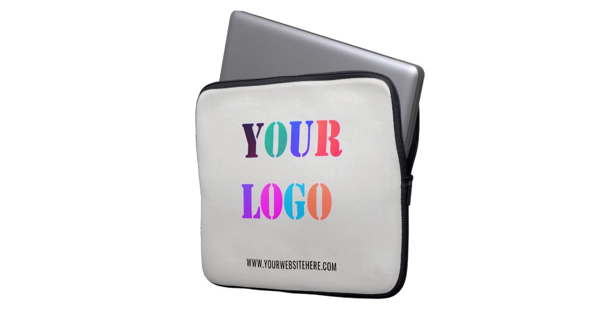 Custom Logo Promotional Business Laptop Sleeve | Zazzle
