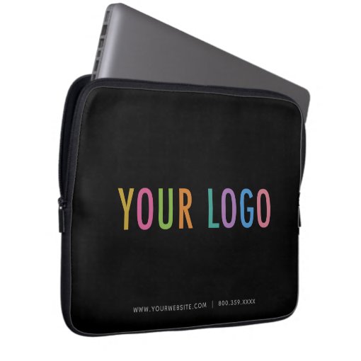Custom Logo Promotional Laptop Sleeve 10" 13" 15" | Zazzle