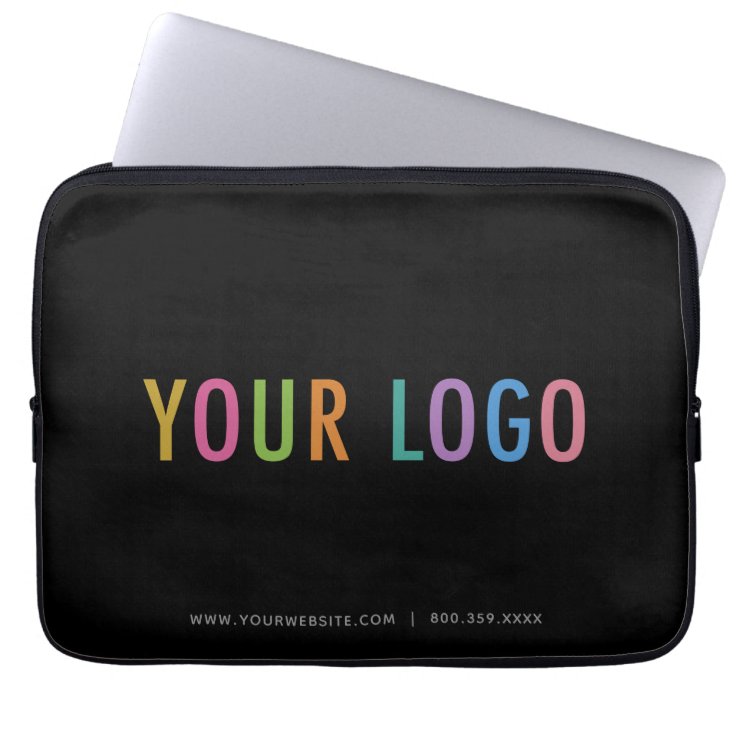 Custom Logo Promotional Laptop Sleeve 10" 13" 15" | Zazzle