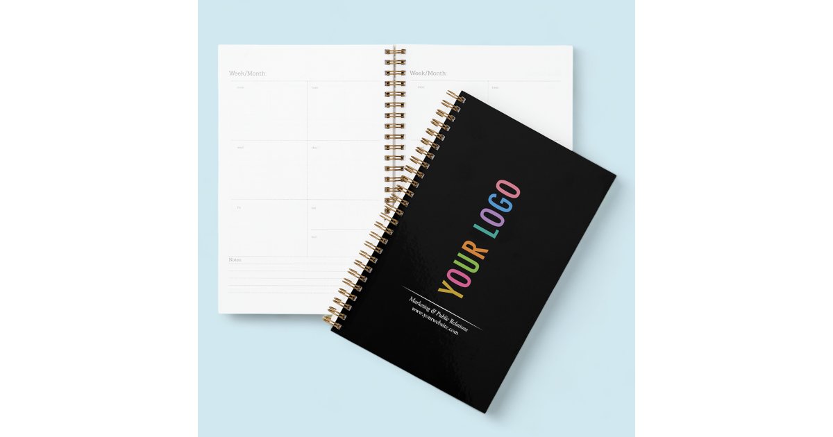 Custom Logo Promotional Planner Weekly & Monthly | Zazzle