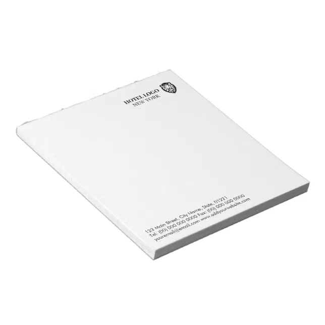 Custom Logo Promotional Supplies Hotel Notepad | Zazzle