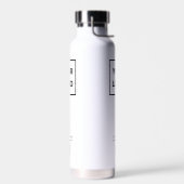 Custom Logo QR Code and Text on 2 Sides White Water Bottle | Zazzle