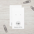 Custom Logo QR Code Jewelry Earring Display Card | Zazzle
