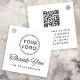 Custom logo QR code order thank you hang tags | Zazzle