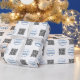 Custom Logo QR Code Pattern on White Wrapping Paper | Zazzle